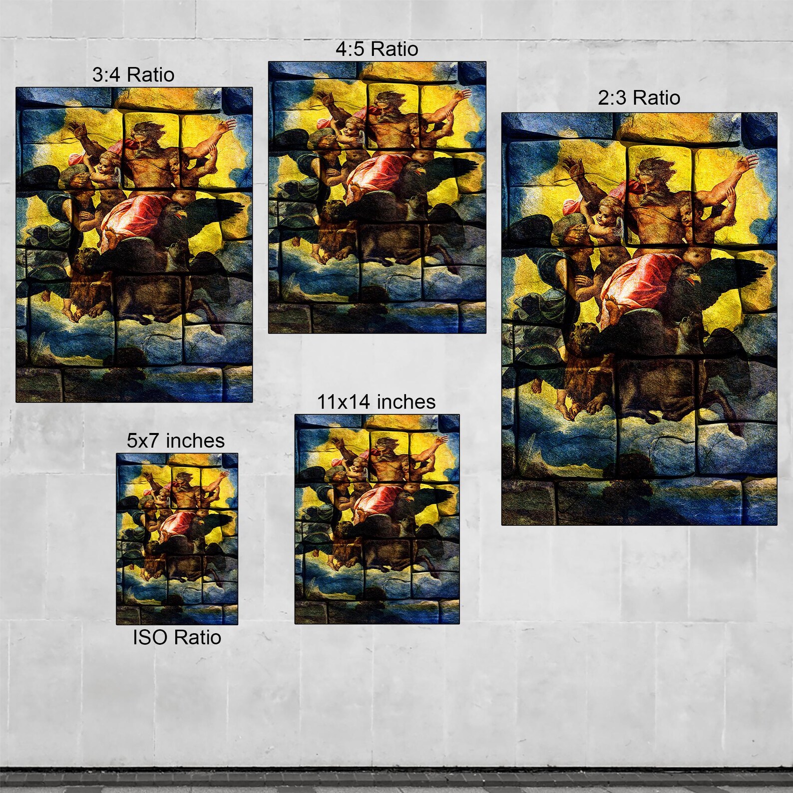 Ezekiel's Vision Religious Artwork Poster in 1518 by Italian Artist ...