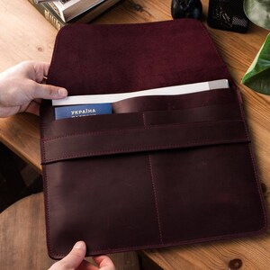 A4 Leather Document Folder, Personalized Leather Portfolio, Leather ...