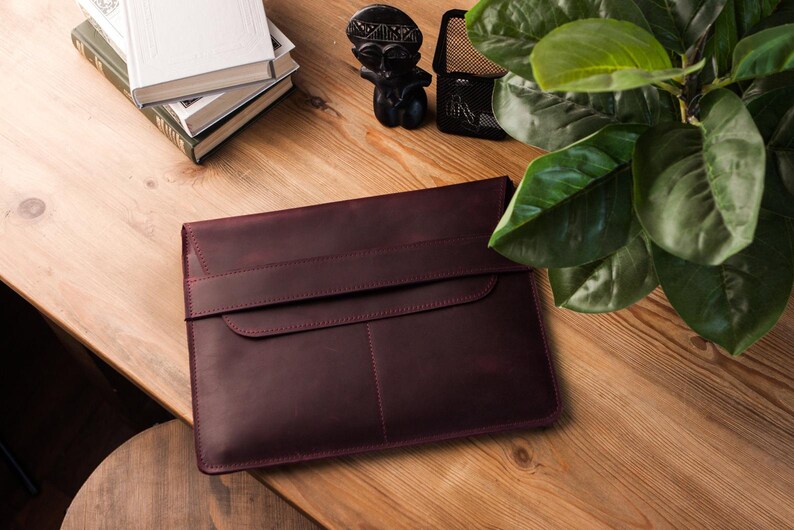 A4 Leather Document Folder, Personalized Leather Portfolio, Leather ...