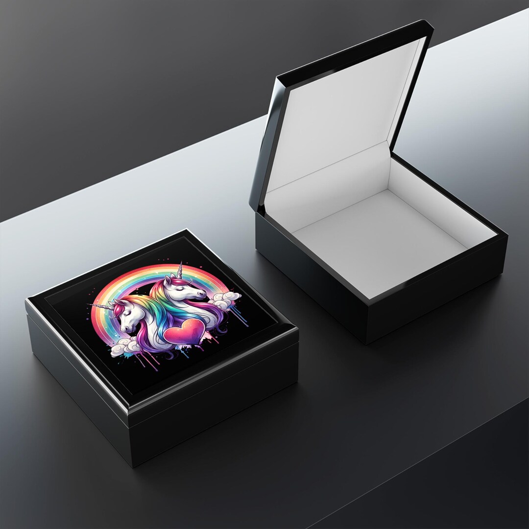 Rainbow Unicorn Jewelry Box, Magical Storage Box, Gift for Unicorn ...