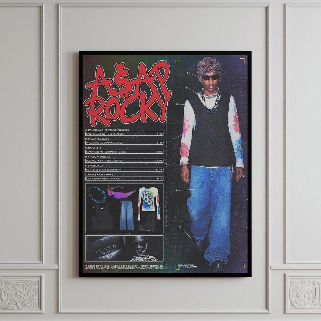 Asap Rocky Poster, Hip Hop Poster - Etsy
