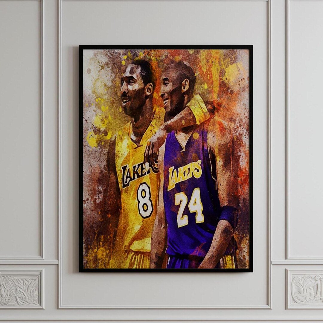 Koby Bryant Poster, Basketball Player Print, NBA Sports Wall Art ...