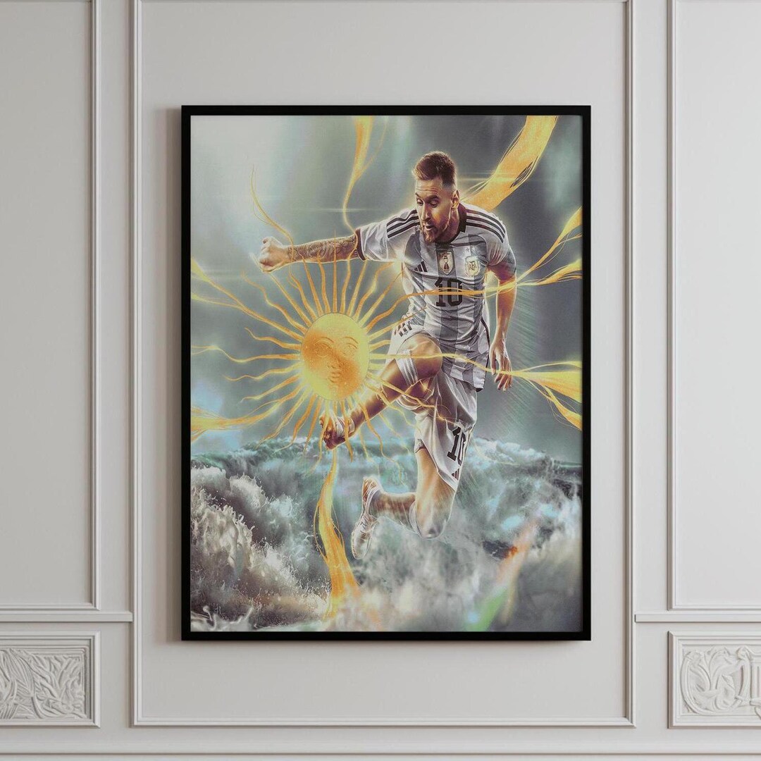 Messi Poster Matte Vertical Posters, Soccer Player Wall Art, Sports ...
