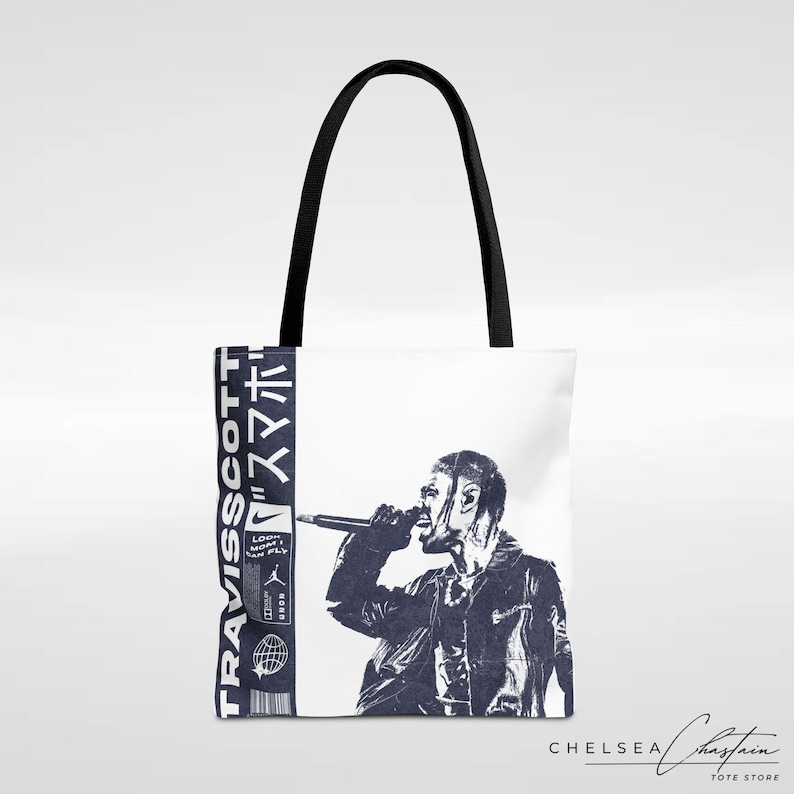 Travis Scott Tote Bag Hip Hop Music Merchandise, Large Canvas Carryall ...