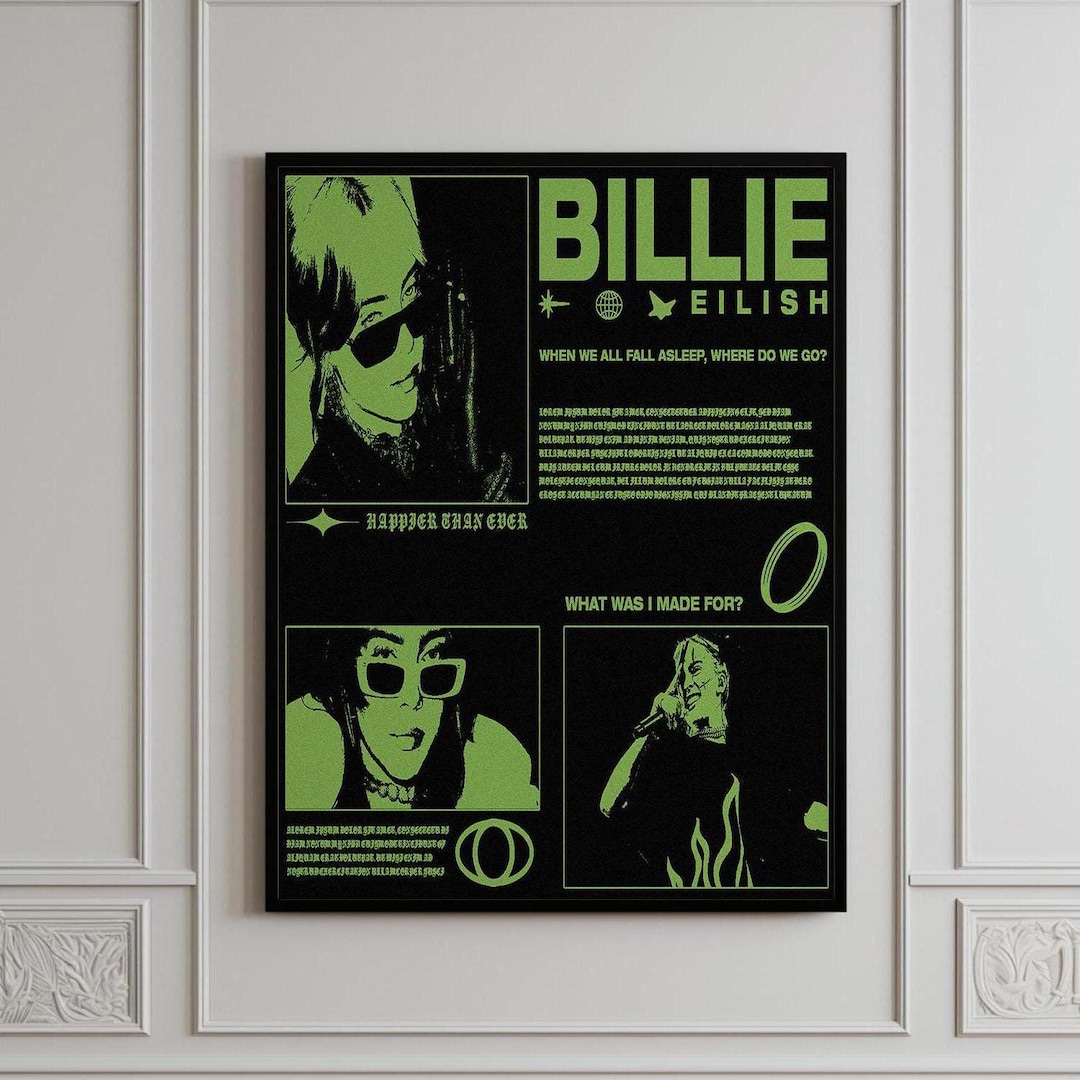 Billie Eilish Poster - Etsy