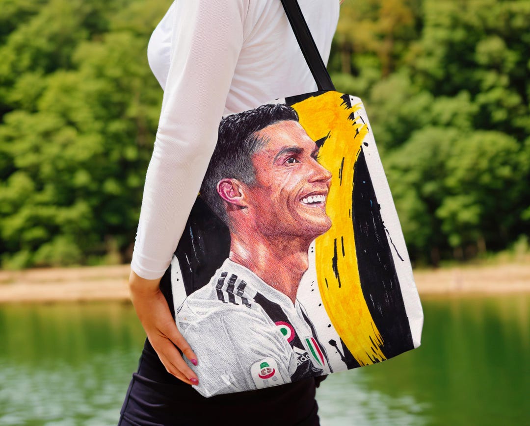 Cristiano Ronaldo Tote Bag, Soccer Merch, Gift for Ronaldo Fans, School ...