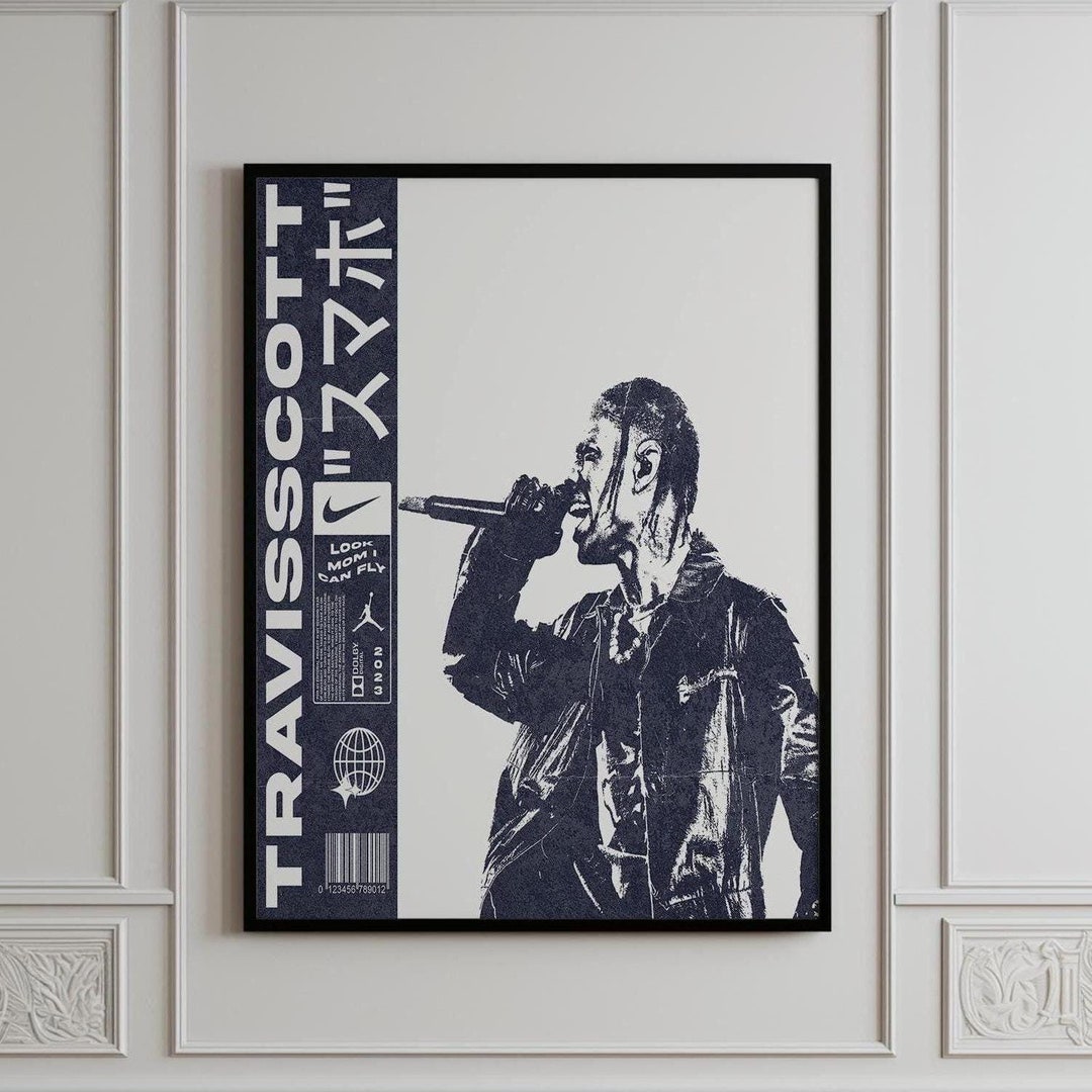 Travis Scott Poster, Hip Hop Wall Art Decor, La Flame Wall Art - Etsy