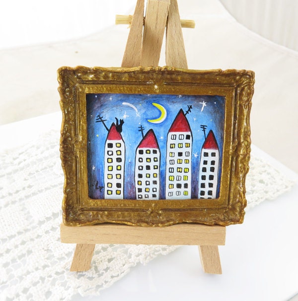 Original Miniature Acrylic Painting for Dollhouse or - Etsy
