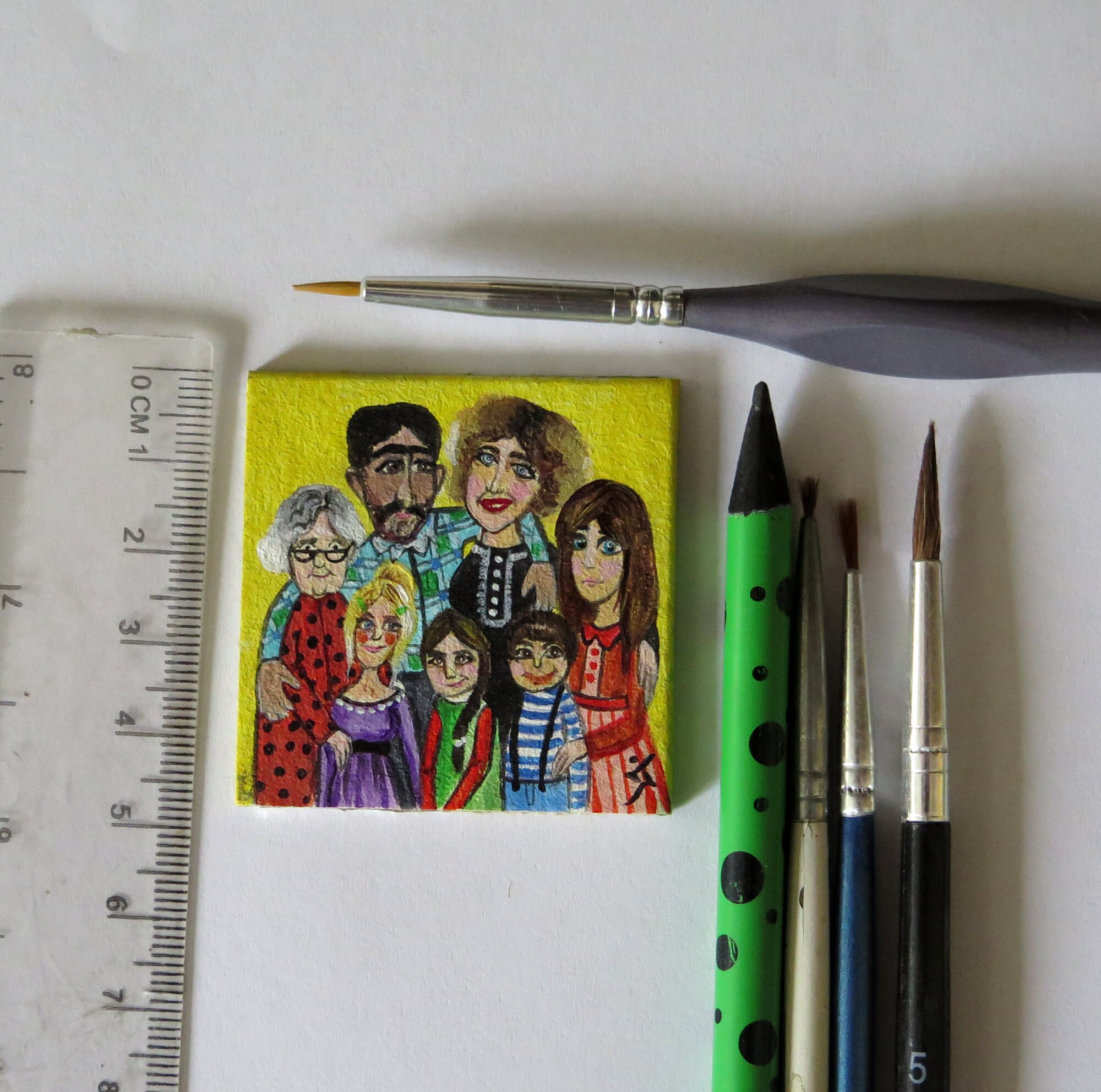 Family Miniature Original Miniature Painting Miniature - Etsy