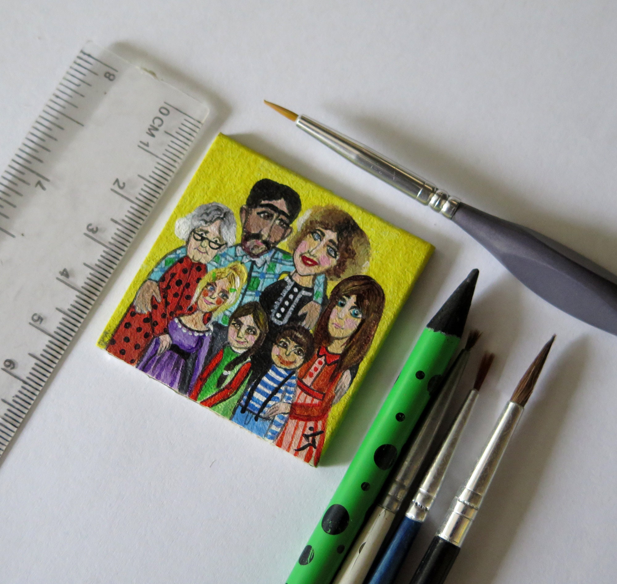 Family Miniature Original Miniature Painting Miniature - Etsy