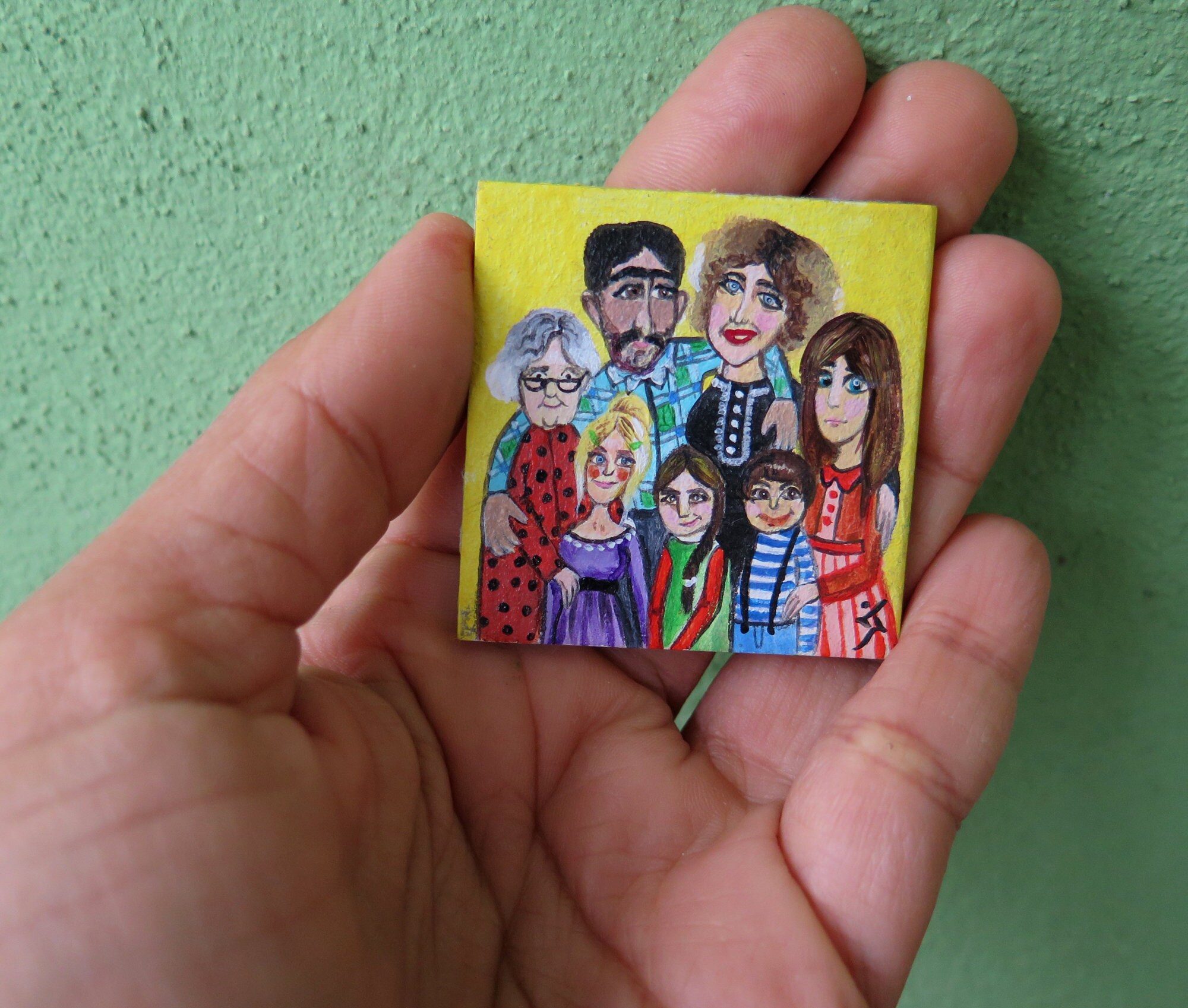 Family Miniature Original Miniature Painting Miniature - Etsy