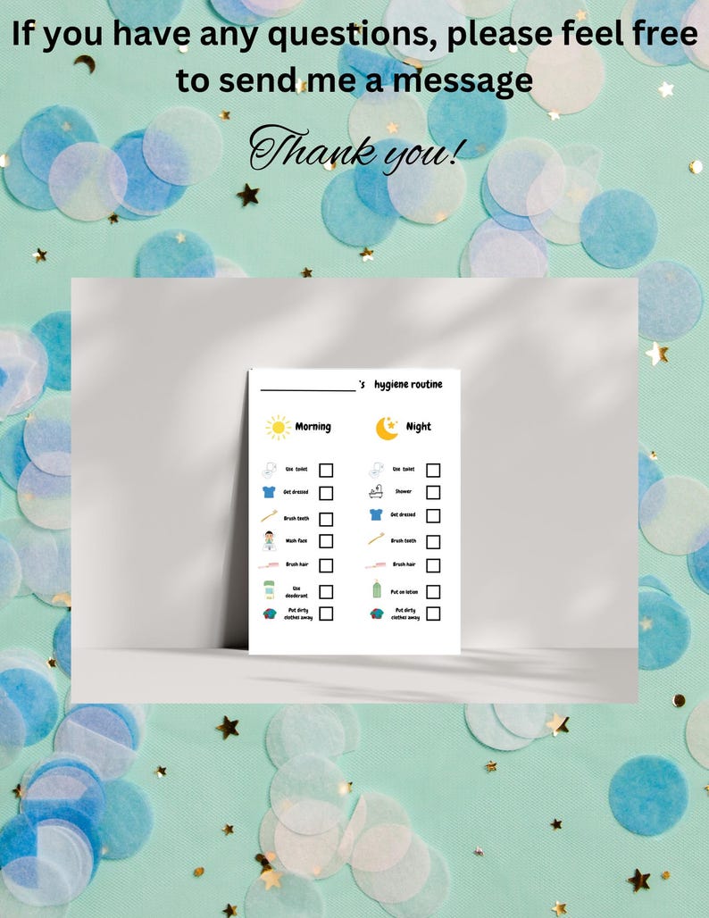 Hygiene Routine Checklist for Kids - Etsy