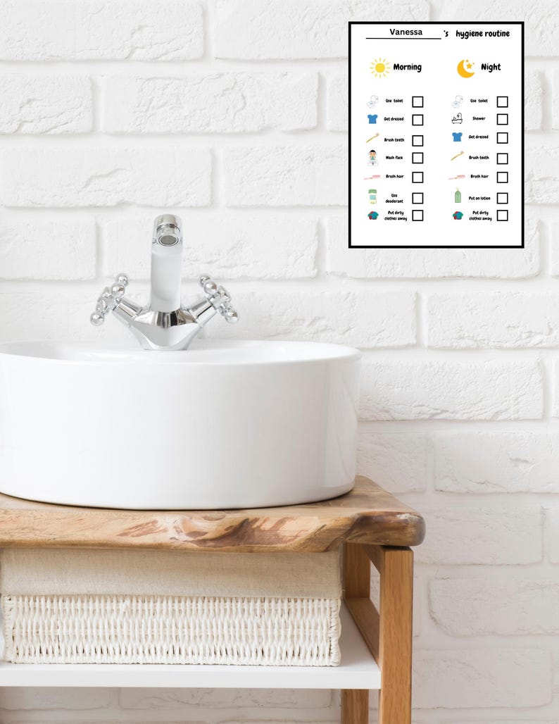 Hygiene Routine Checklist for Kids - Etsy