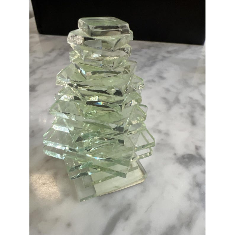 Rare Vintage Glass PYRAMID 3 " Christmas Tree Light Green Portland - Etsy