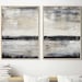 Set of Two Abstract Diptych Paintings, Large Original Wall Art, Earth ...