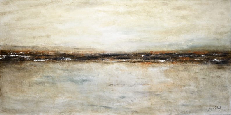 XXL Large Original Oil Painting Landscape Earth Tones Abstract Art ...
