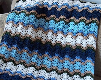 Pattern Only Shell Ripple Crocheted Baby Afghan Blanket | Etsy