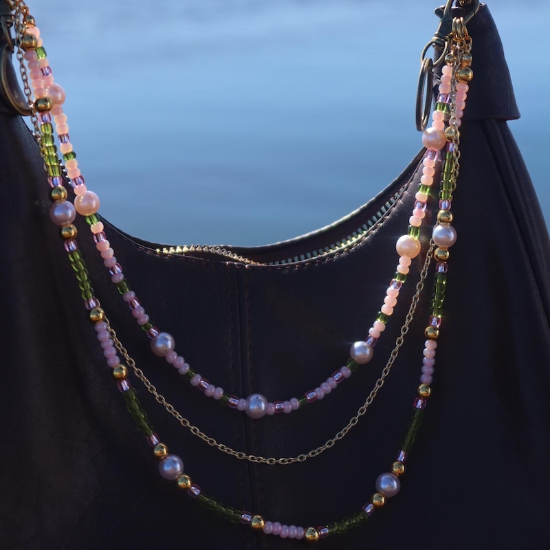 Beaded Bagchain - Etsy UK