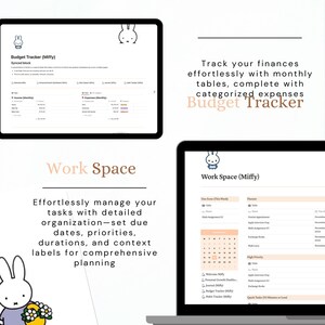 Miffy Notion Template: All-in-one Planner (digital Download) - Etsy Canada
