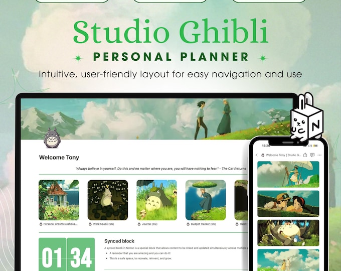 Studio Ghibli Notion Template | All-in-one Planner (digital) - Etsy Canada