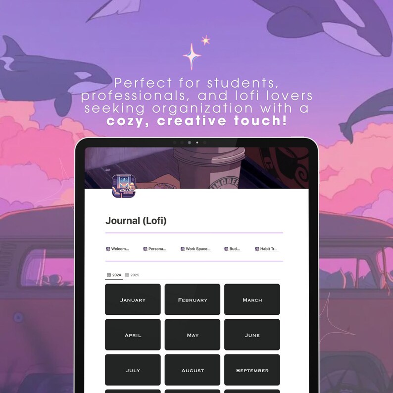 Lofi-inspired Notion Template | Notion All-in-one Planner, Aesthetic Notion Organizer, Notion ...