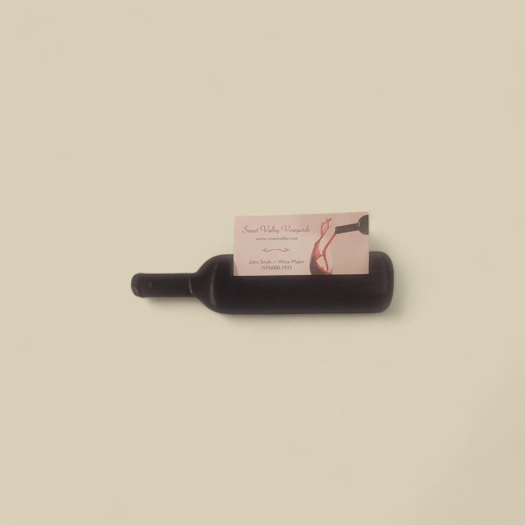 Wine Bottle Business Card Holder – Perfect Business Card Display for ...