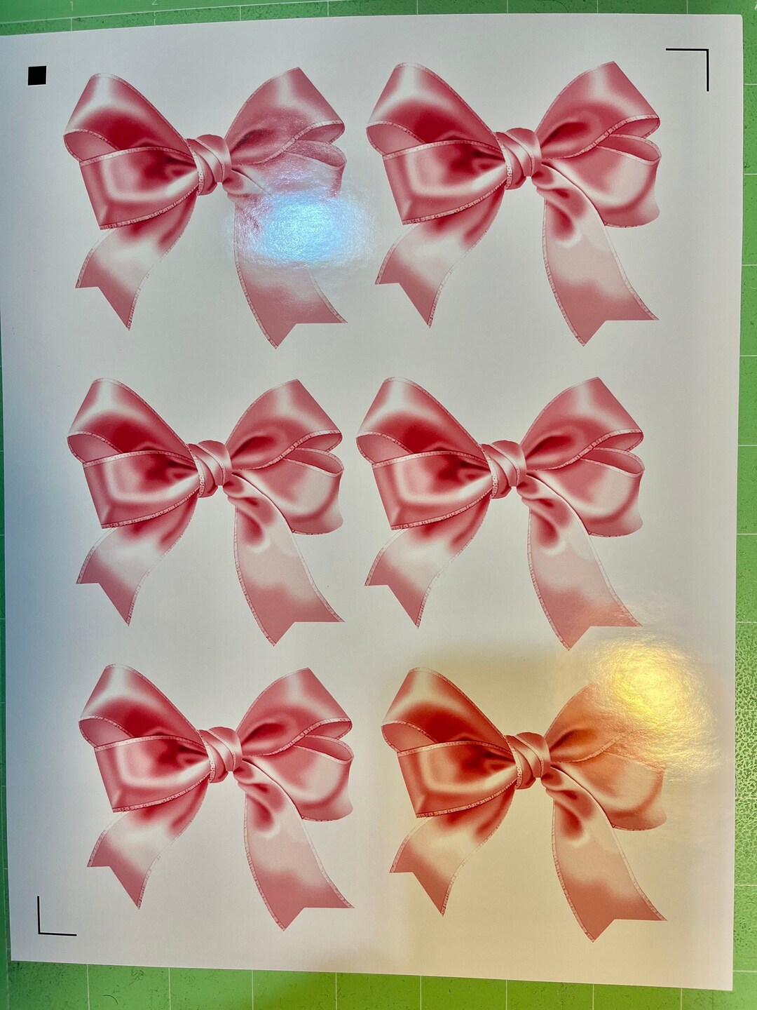 3 Bow Stickers Printed on Glossy Photo Sticker Paper - Etsy