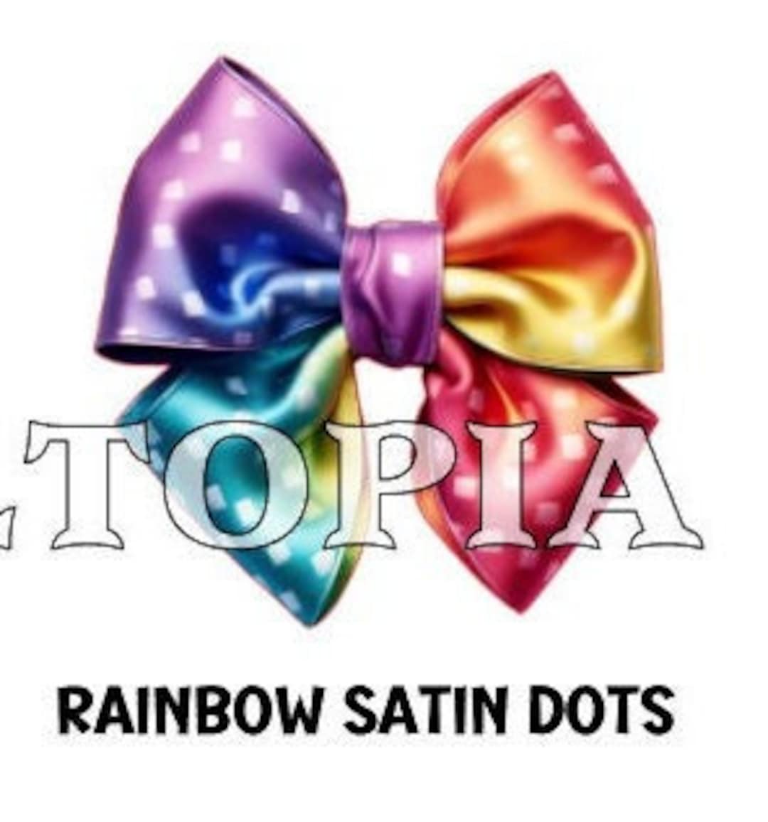3" Bow Stickers - Printed on Glossy Photo Sticker Paper! Four Multi ...