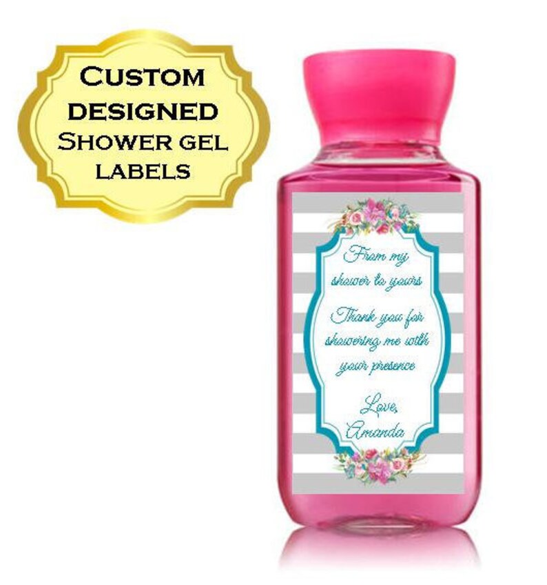 Custom Designed Shower Gel Labels Bath & Body Works 3 Oz - Etsy