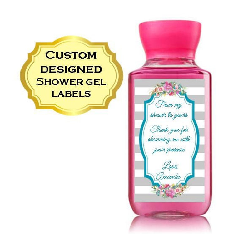 Custom Designed Shower Gel Labels Bath & Body Works 3 Oz - Etsy