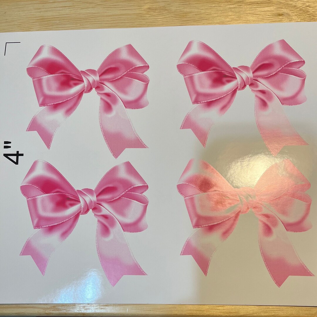 4" Bow Stickers: Glossy Photo Paper, Colorful Gift Stickers - Several ...