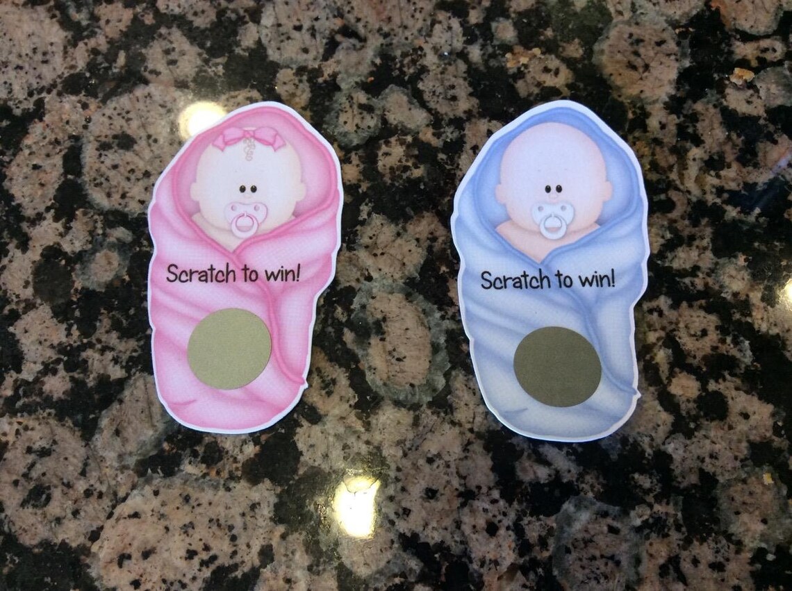 Baby Shower Scratch off Game Cards Baby Bundles Many - Etsy