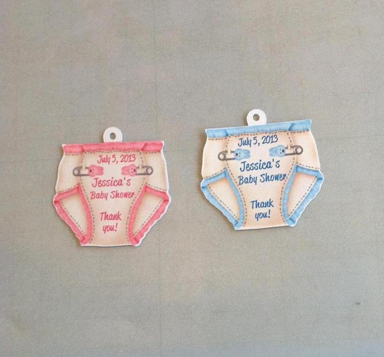 Baby Shower Favor Tags Diaper shaped Pink or Blue | Etsy