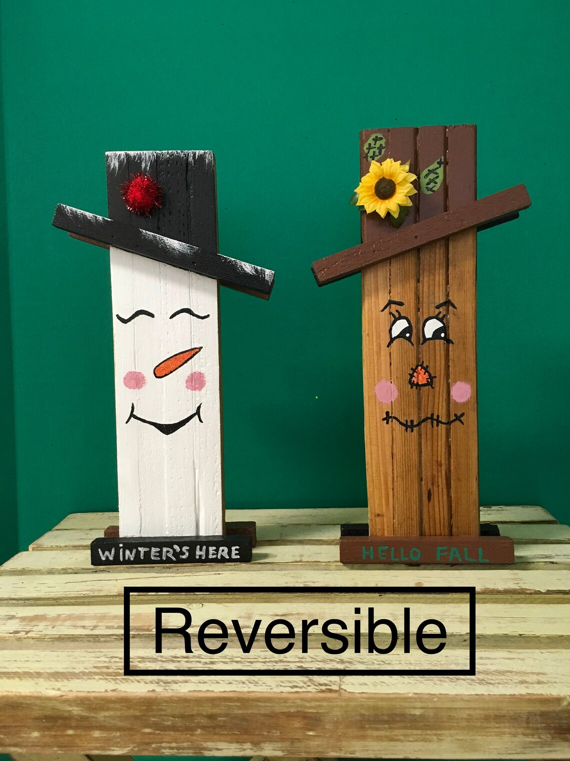 Reversible Scarecrow Snowman - Etsy