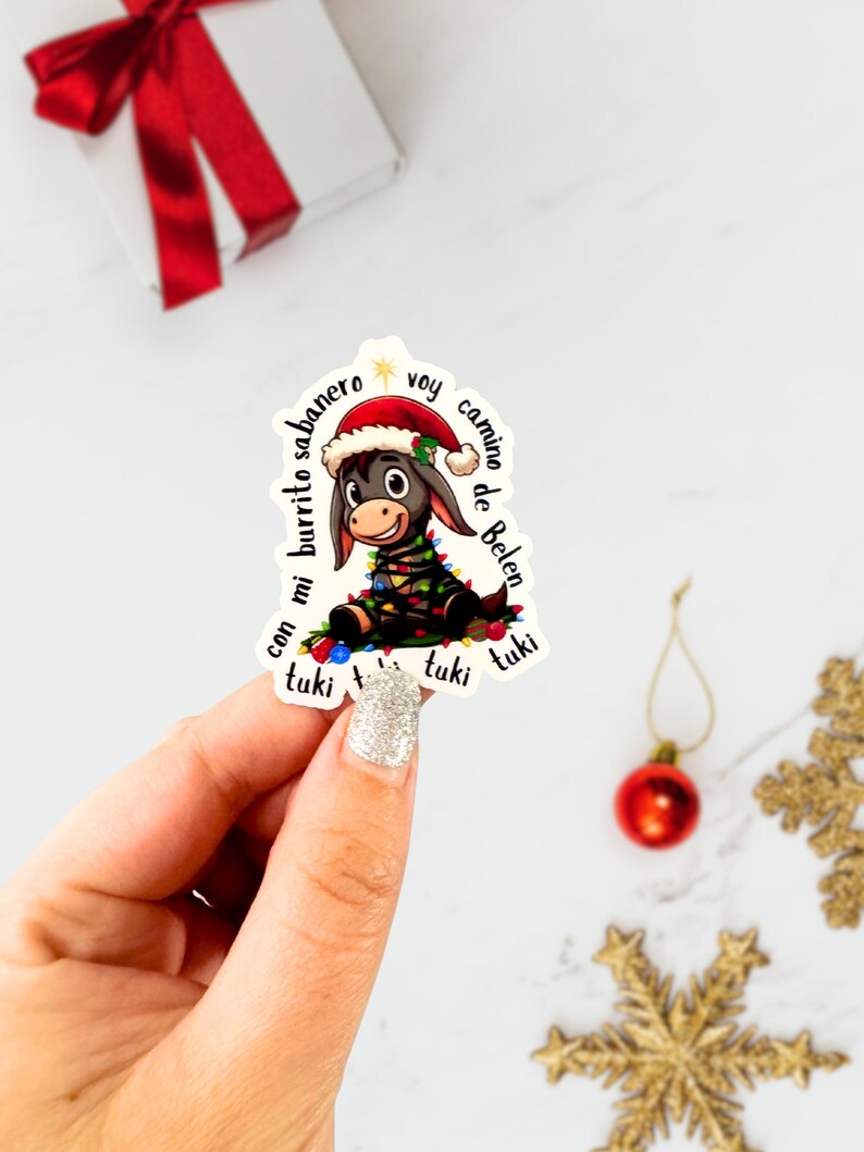 Burrito Sabanero Sticker, Latin Christmas Sticker, Burrito Holiday ...