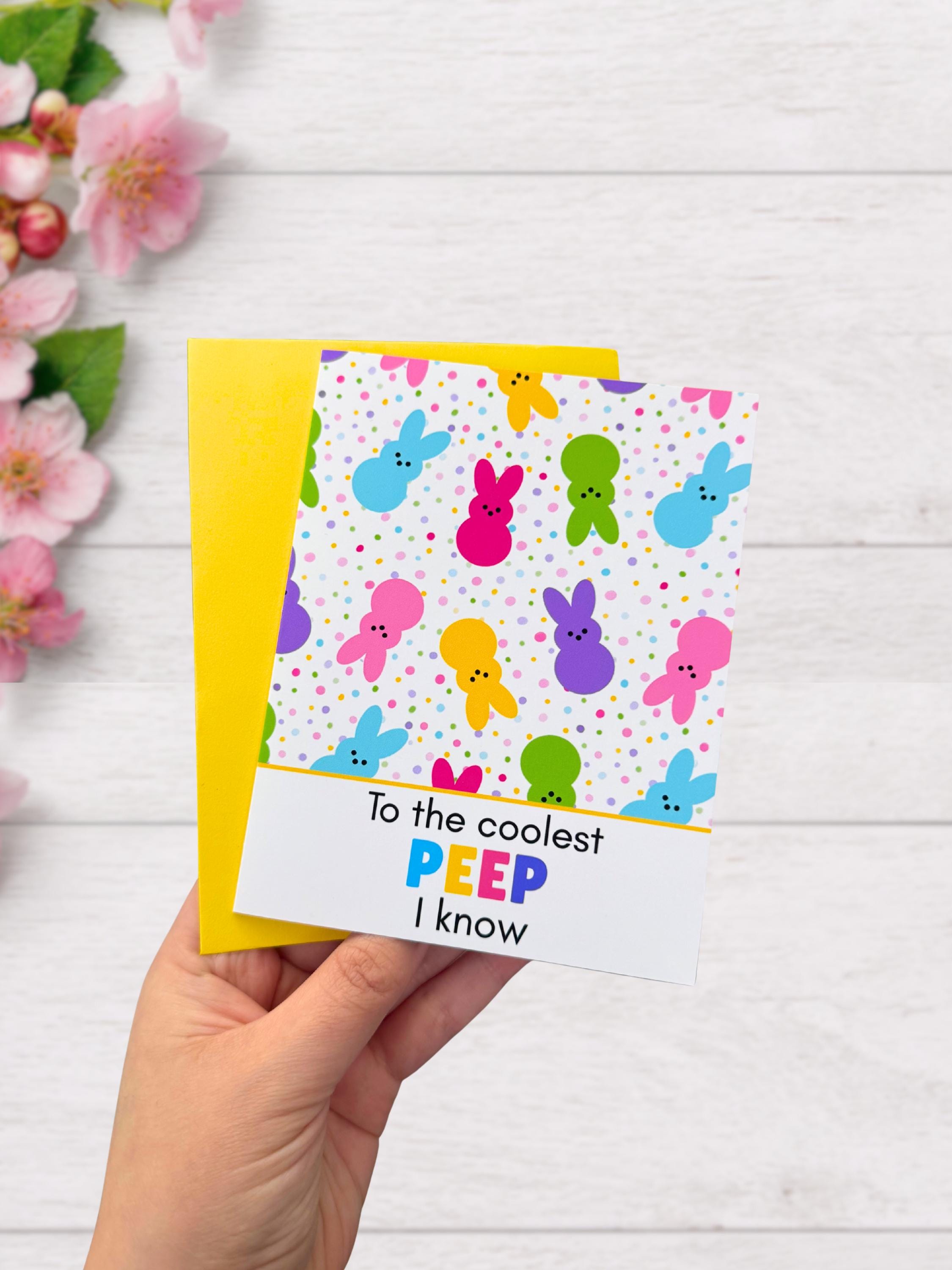 Coolest Peep Easter Card, Funny Easter Bunny Greeting Card, Cute Peep ...