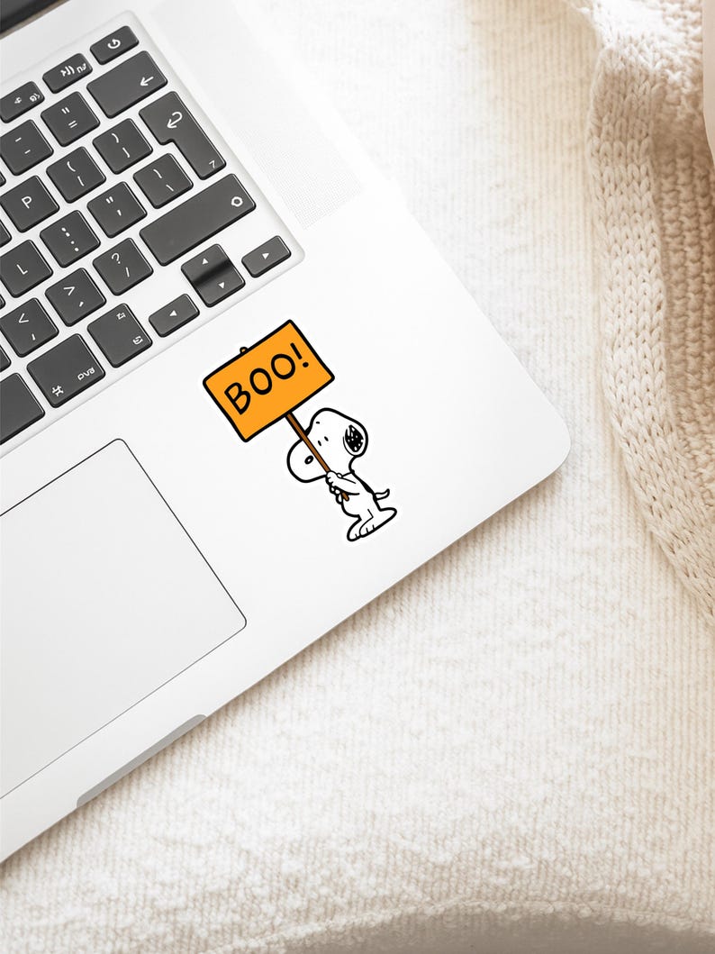 Snoopy Boo Sticker, Snoopy Halloween Sticker - Etsy