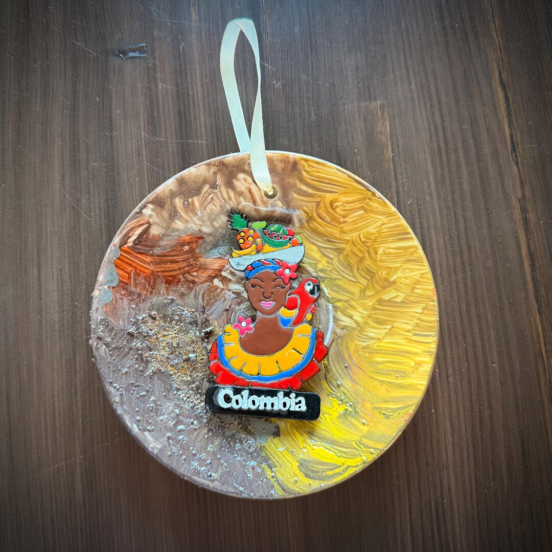 Palenquera Handcrafted Colombian Plate Ornament Candy Gift Set - Plato ...