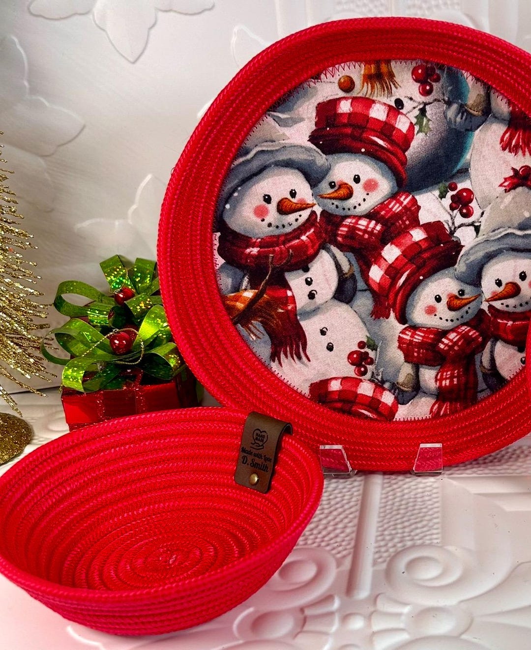 Christmas Snowman Rope Bowls, Holiday Decoration - Etsy