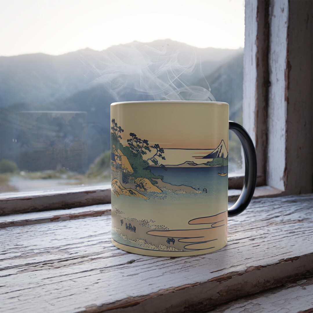 Color Morphing Mug Enoshima With Hokusai Heat-sensitive Cup, Ukiyo-e ...