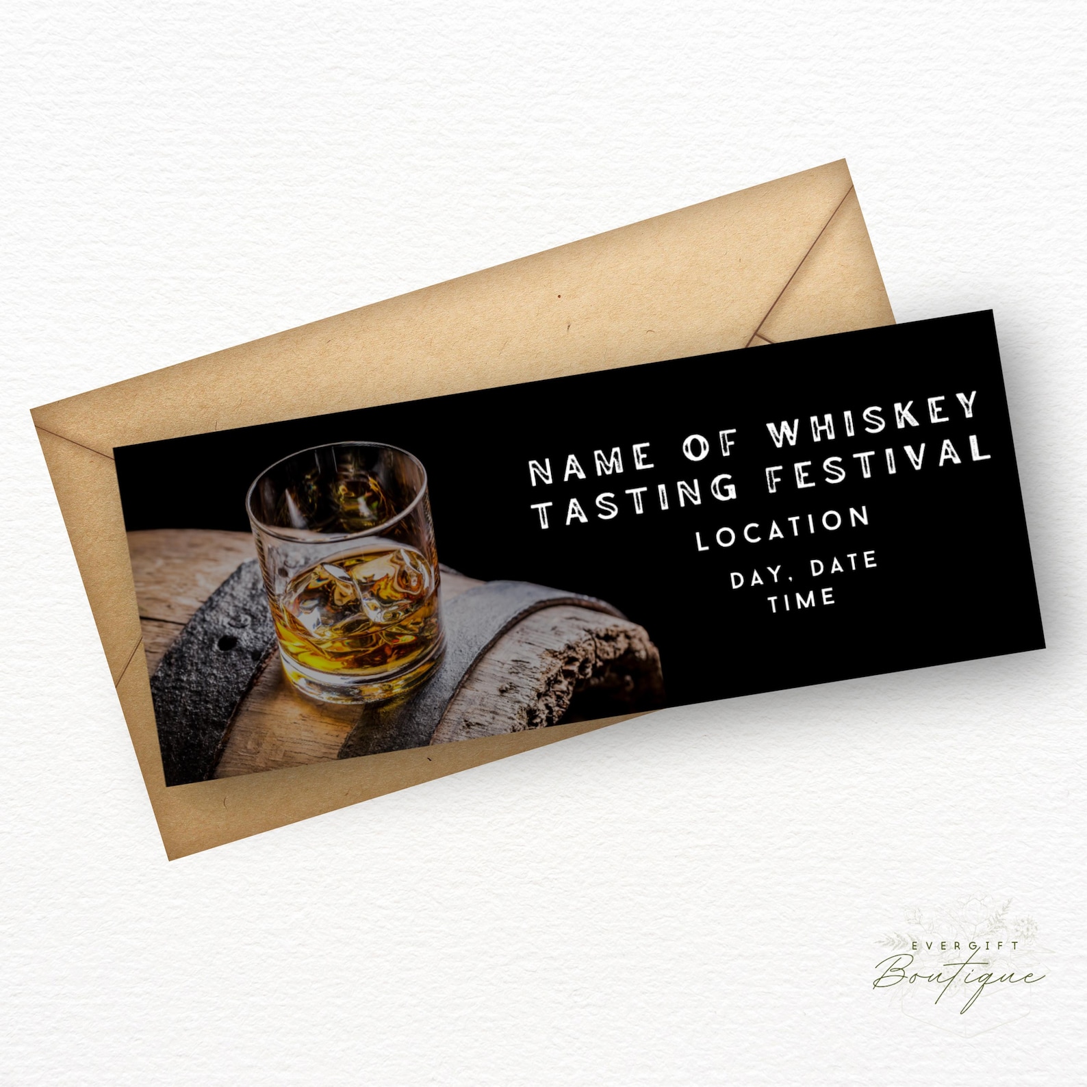 Customizable Whiskey Tasting Event Template – Digital Gift Certificate ...