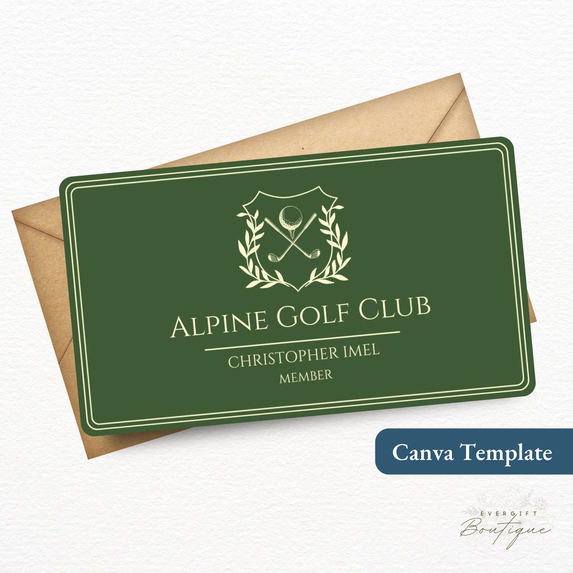 Customizable Golf Gift Template – Editable Tee Time Gift Card, Digital ...