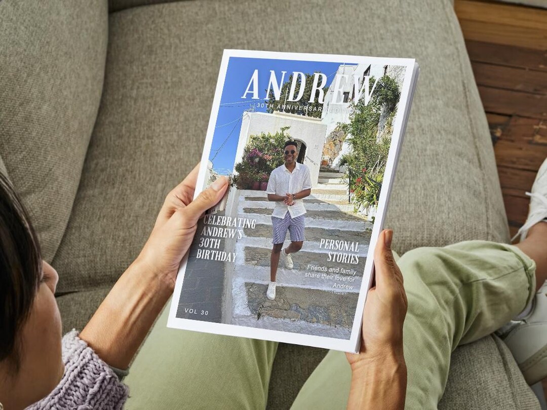 Personalized Birthday Magazine Template Custom Gift for Best Friend ...
