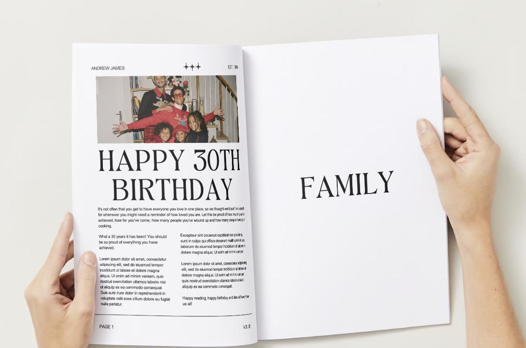 Personalized Birthday Magazine Template Custom Gift for Best Friend ...