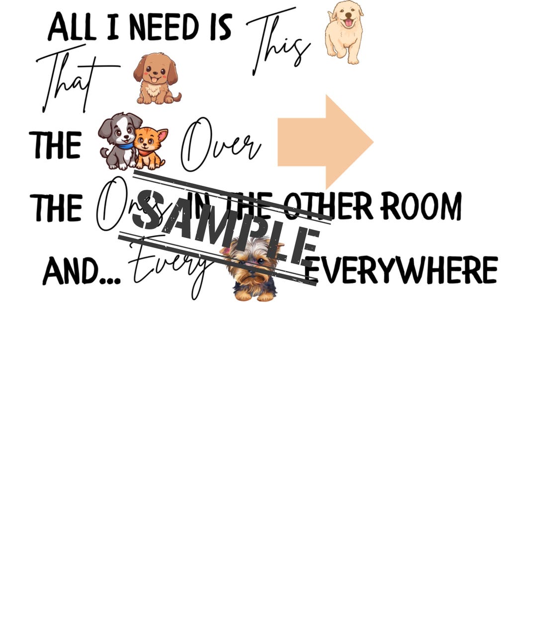 Dog Lover Clipart | Cute Puppy Dog Design | Pet Lover Graphic | Digital ...