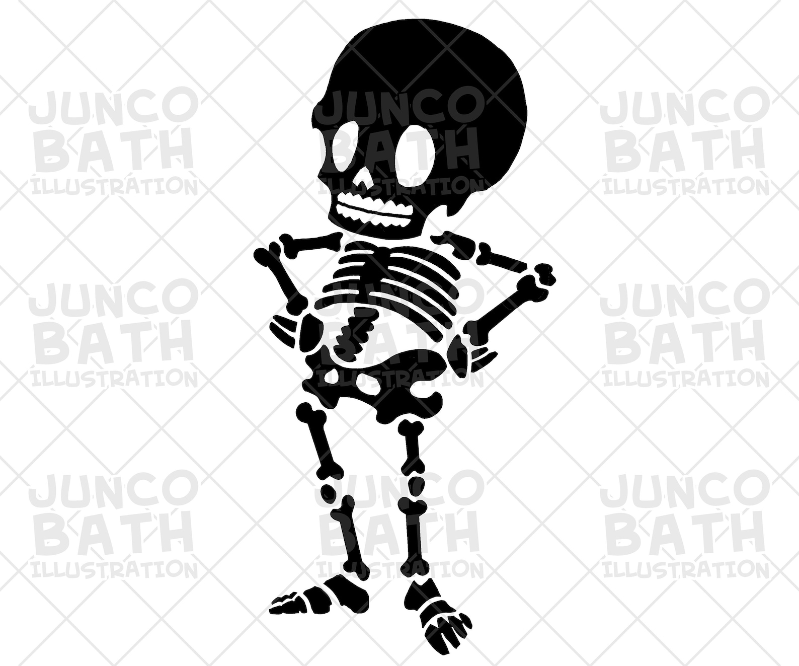 Cute SKELETON SVG Vector • Instant Digital Download • Cricut Cut File ...
