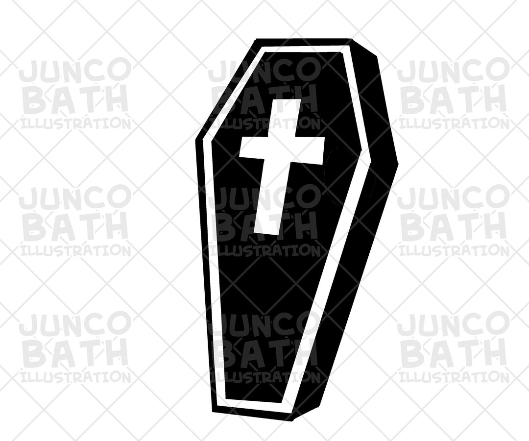 Casket SVG Vector • Instant Digital Download • Cricut Cut File • Eps Png Jpg • Halloween ...