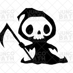 Cute GRIM REAPER SVG Vector • Instant Digital Download • Cricut Cut File • Eps Png Jpg ...
