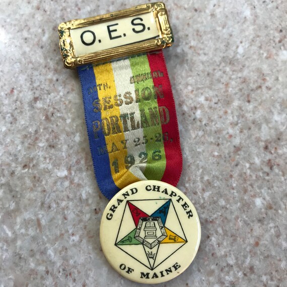 Order of Eastern Star Badge 1926 34th Annual Session in | Etsy