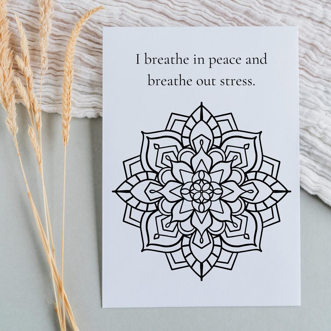 Mandala Affirmation Coloring Book | Digital Download PDF | A Spiritual ...
